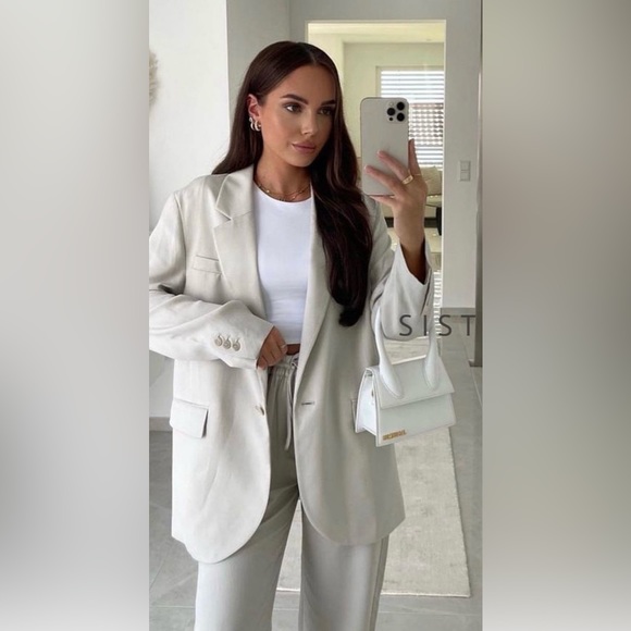 Zara | Jackets & Coats | Nwt Zara Oversized Flowy Blazer | Poshmark